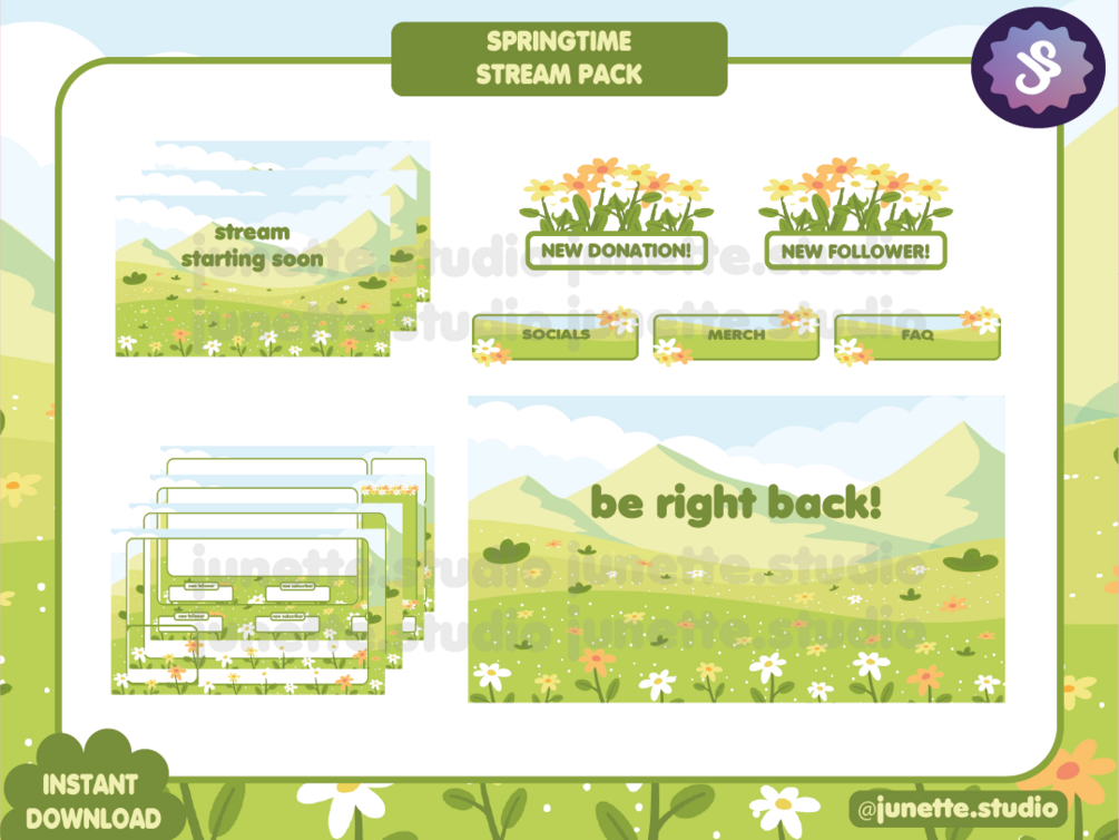 [Stream Pack] Springtime Garden