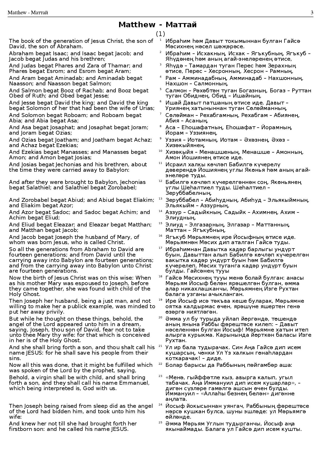 [PDF] New Testament: English - Tatar parallel text