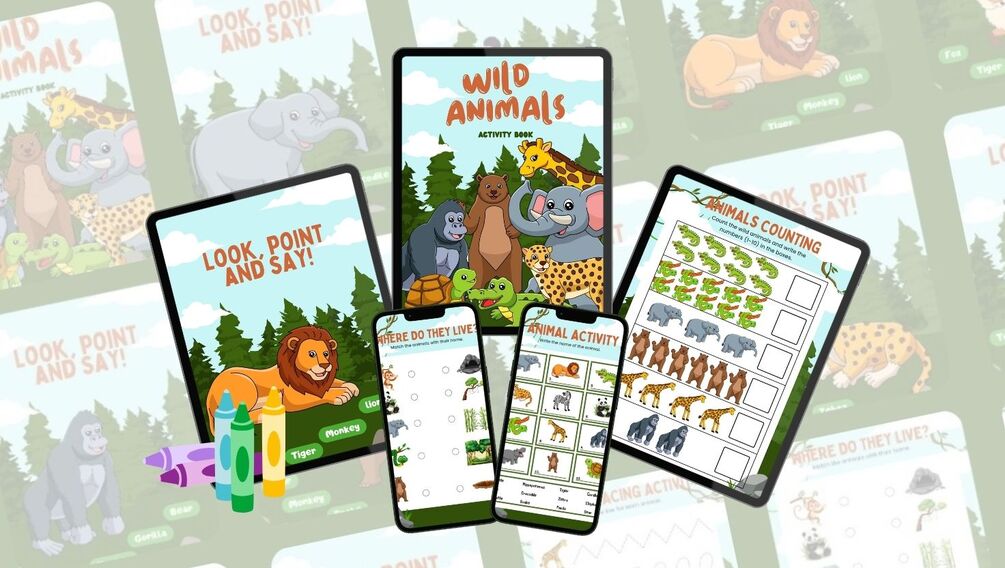 Wild Animals Activity Book