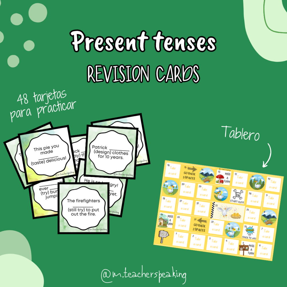 Present tenses Card game