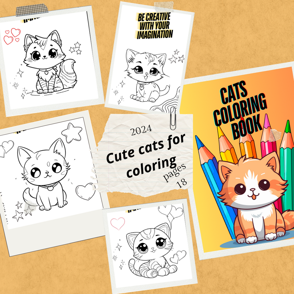 Cute Cat Kingdom Coloring Book
