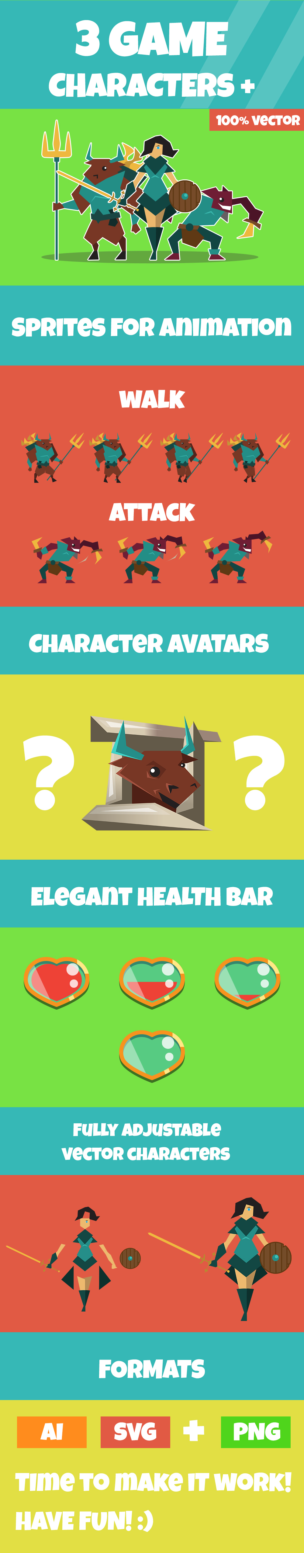 Three Game Characters+