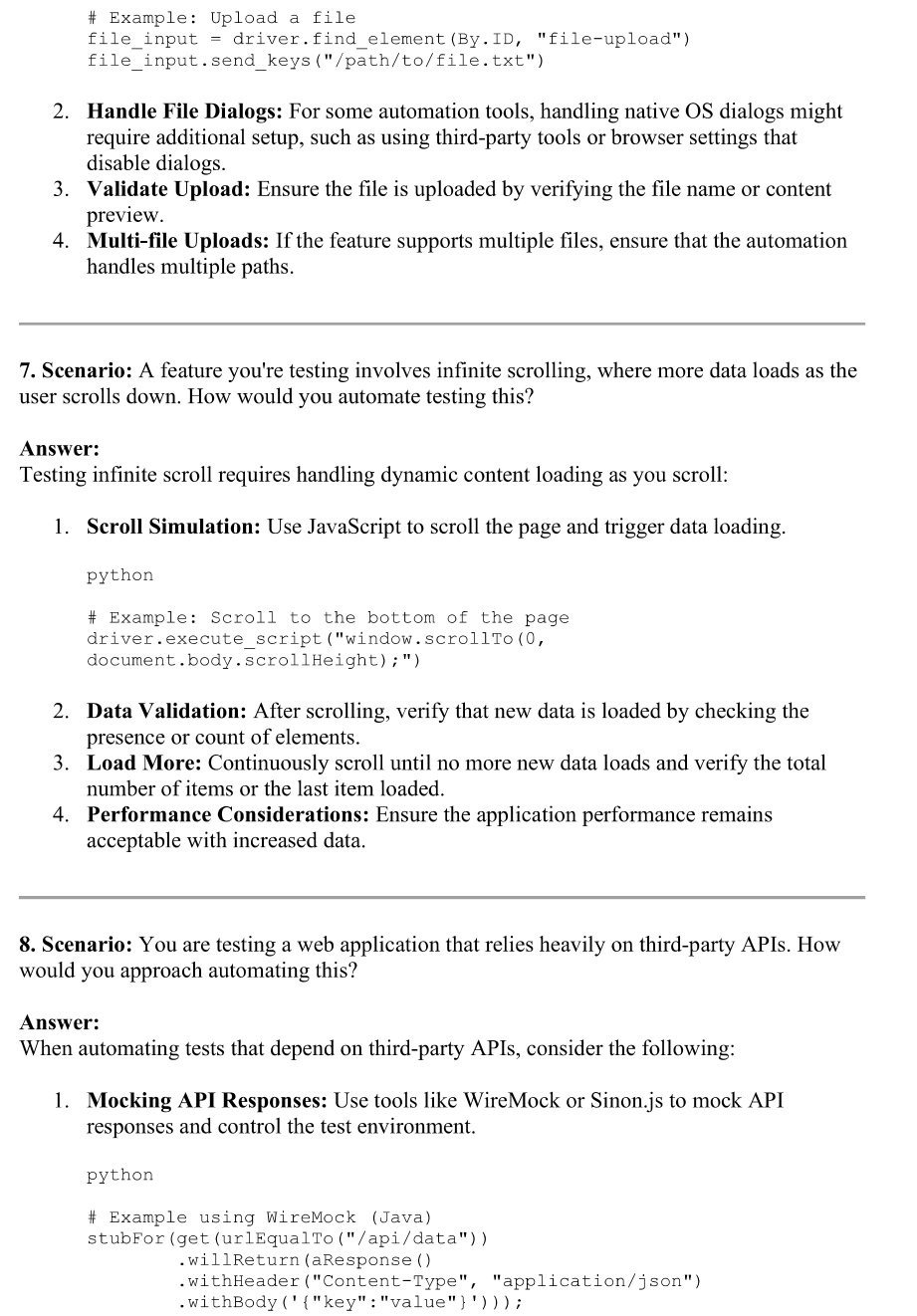 6 PDFs containing ALL Types of Most Asked Interview Q&A (Scenario-Based, Technical-Based ...