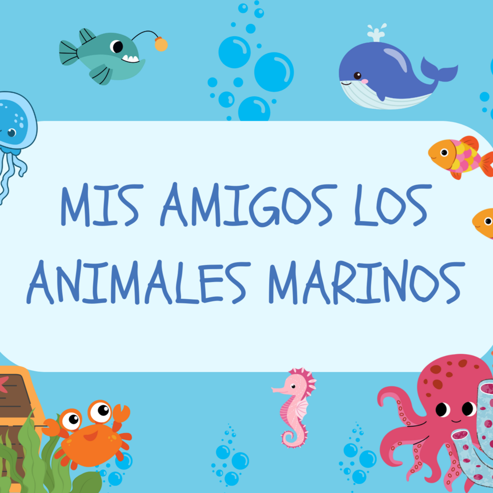 Cuaderno Infantil Interactivo: Mis Amigos los Animales Marinos🐳🌊