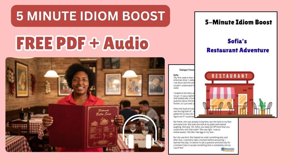 FREE Download: 5 Idioms to Sound NATURAL at the Diner! 🍽️ PLUS AUDIO