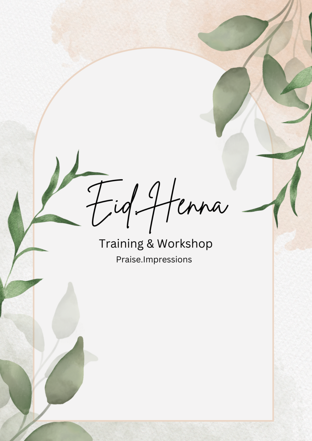 Eid Henna Training and Workshop Worksheet