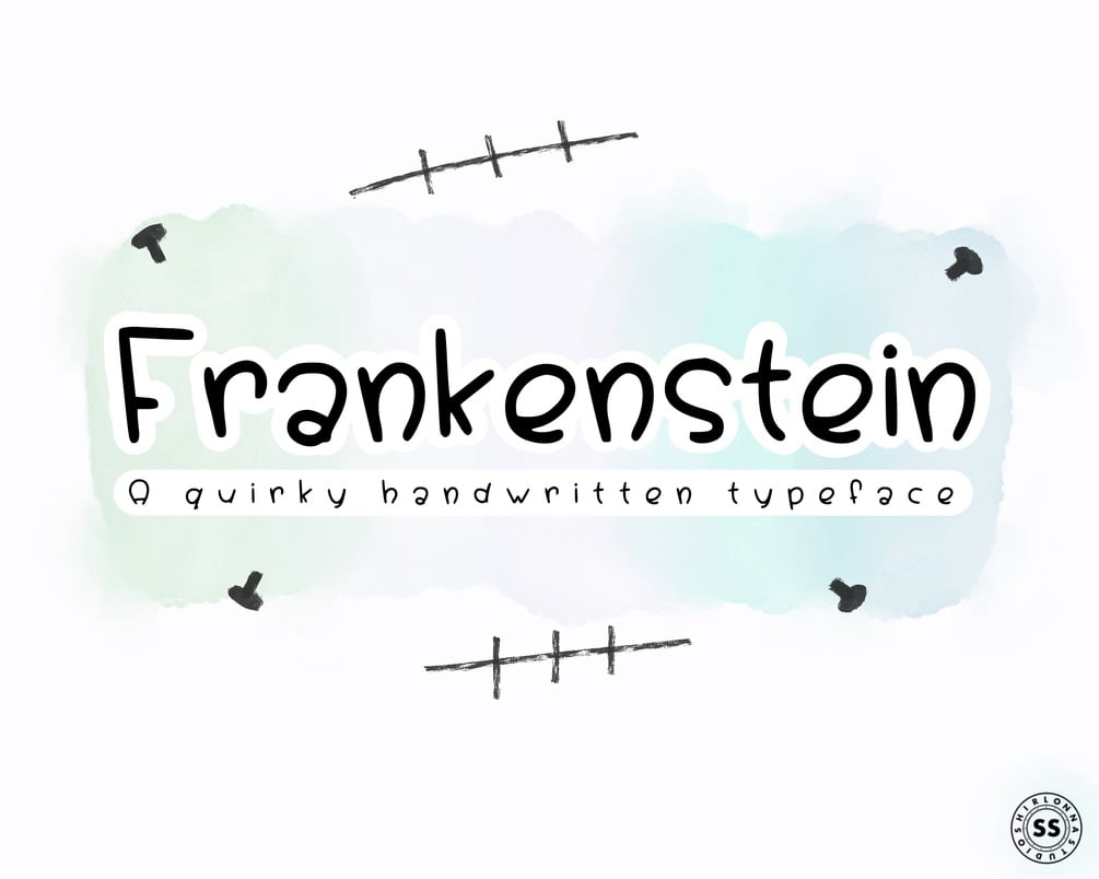 Frankenstein Typeface | .OTF & .TTF Handwritten Font | Procreate–compatible