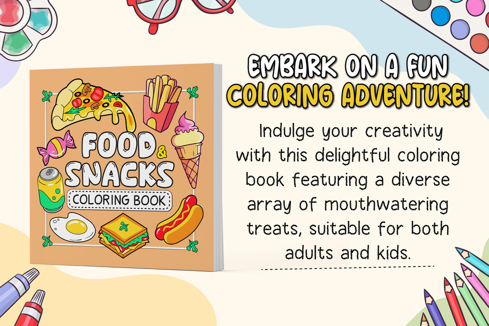 Food & Snacks Coloring Book