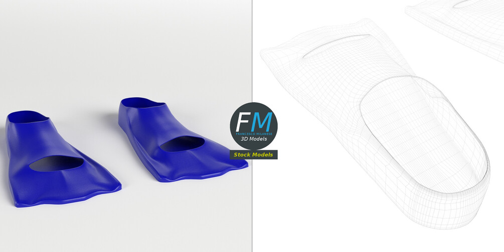 3D MODEL - Swimming fins 2