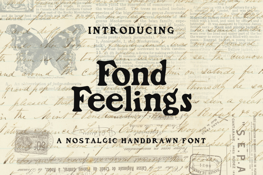 Fond Feelings - A Nostalgic & Romantic Hand-Drawn Font