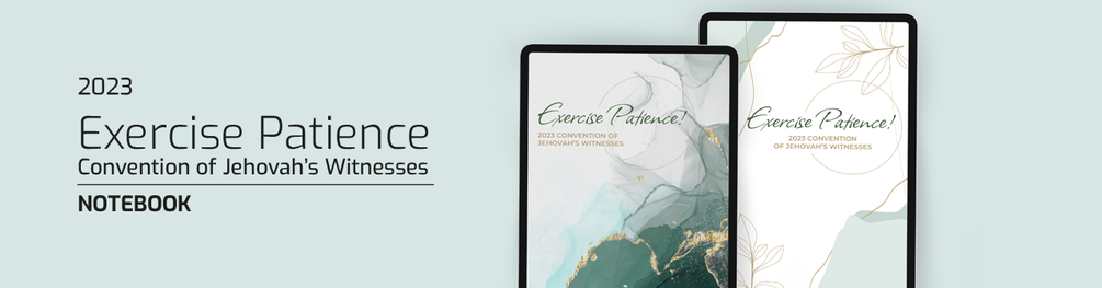 2023 Exercise Patience Convention Notebook - Green Theme