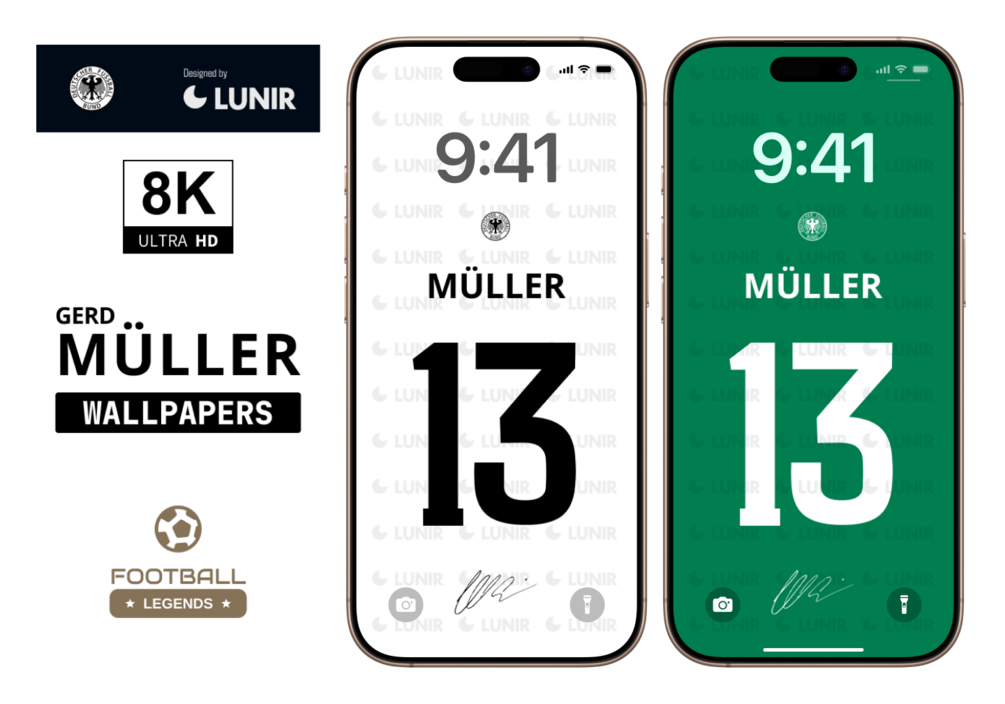 Gerd Müller Germany Der Bomber Home & Away Digital Art iPhone Wallpaper ...