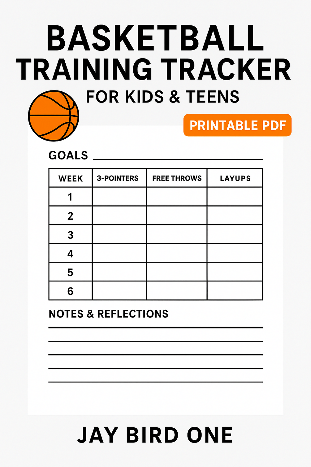 Basketball Training Tracker for Kids & Teens