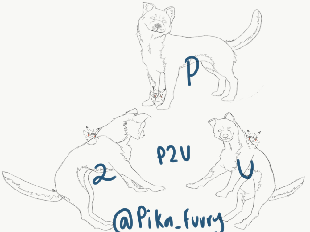 P2U Dog Sketch Base