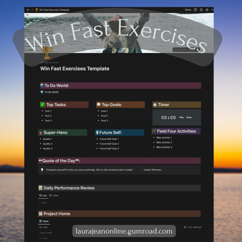 Win Fast Exercise Template