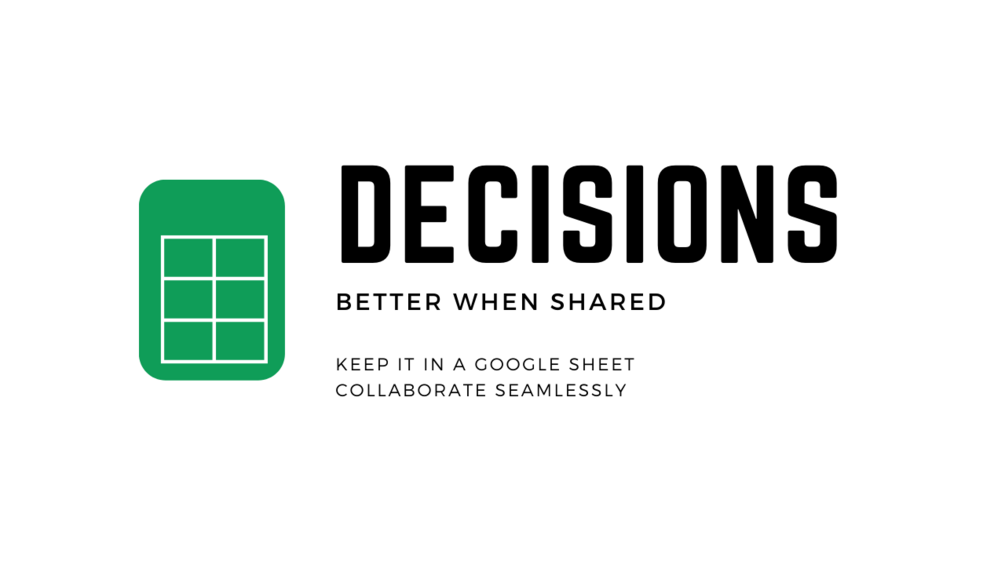 Decision Log - Google Sheet Template
