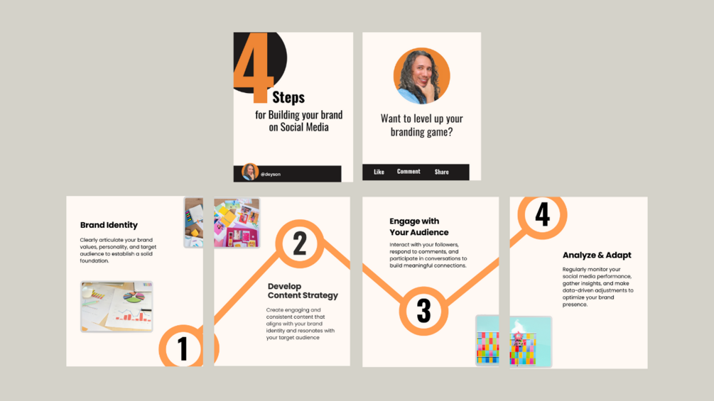 4 Steps Carousel Template