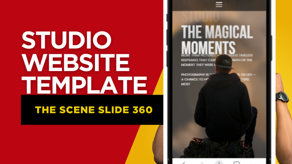 Studio Website template with the 3W60 hero slide