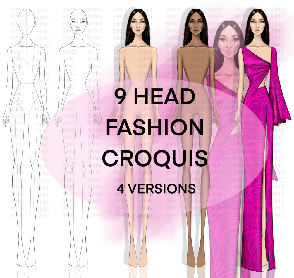 Fashion Croquis ( 4 versions)