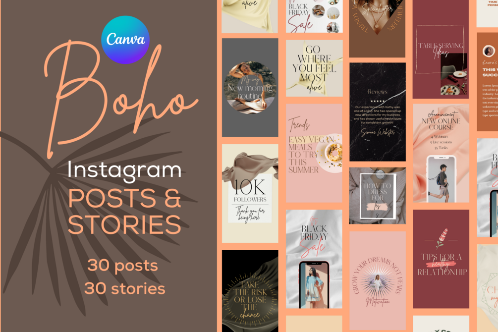 Boho Posts & Stories Instagram Pack