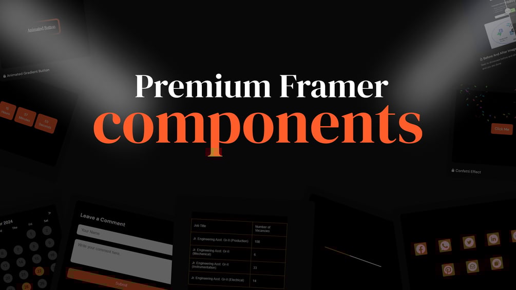 26 Premium Framer Code Components