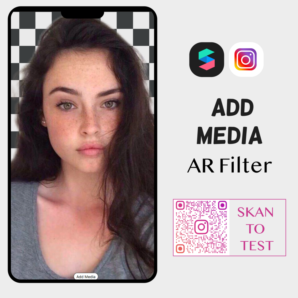 Mask / filter for Instagram "Add media" / Spark AR