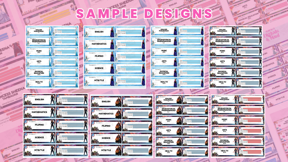 Name Tag and Subject Label - Canva Template (PLR)