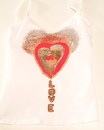 UNIVERSAL HEARTS - hand-painted ladies cami - Jason Coletta