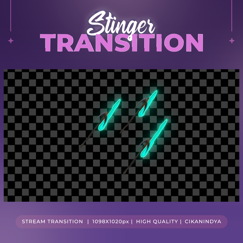 Stinger Transition | Neon Spear Animation for Futuristic Stream Style ...