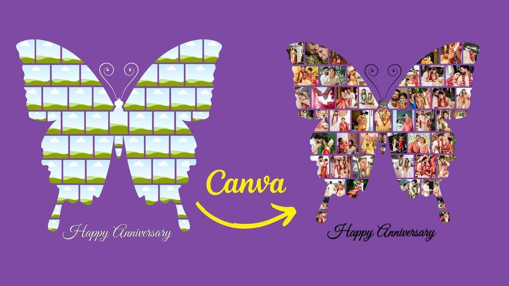 Canva Butterfly Frame
