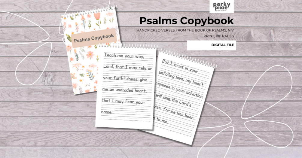 Psalms Copybook, print, pdf