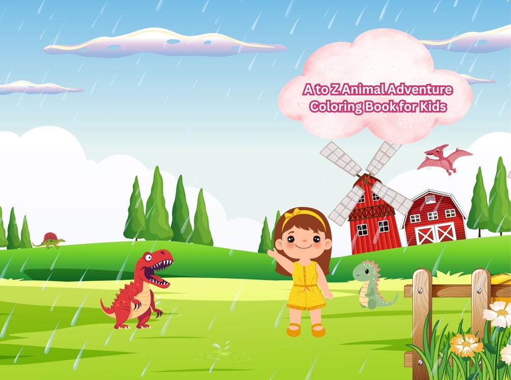 A to Z Animal Adventure Coloring Book for Kids: Fun Alphabet Learning ...