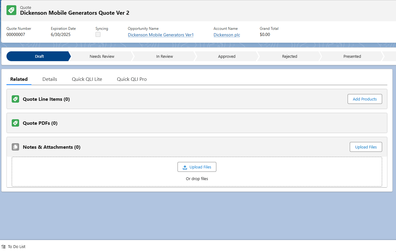 QuickQLI Pro – One-Page Quote Line Item Creator for Salesforce