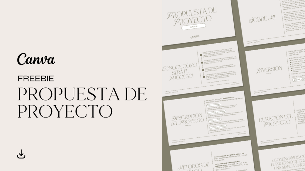 Plantilla en Canva "Propuesta de proyecto"