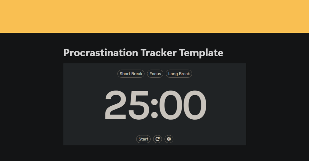 Procrastination Tracker Template