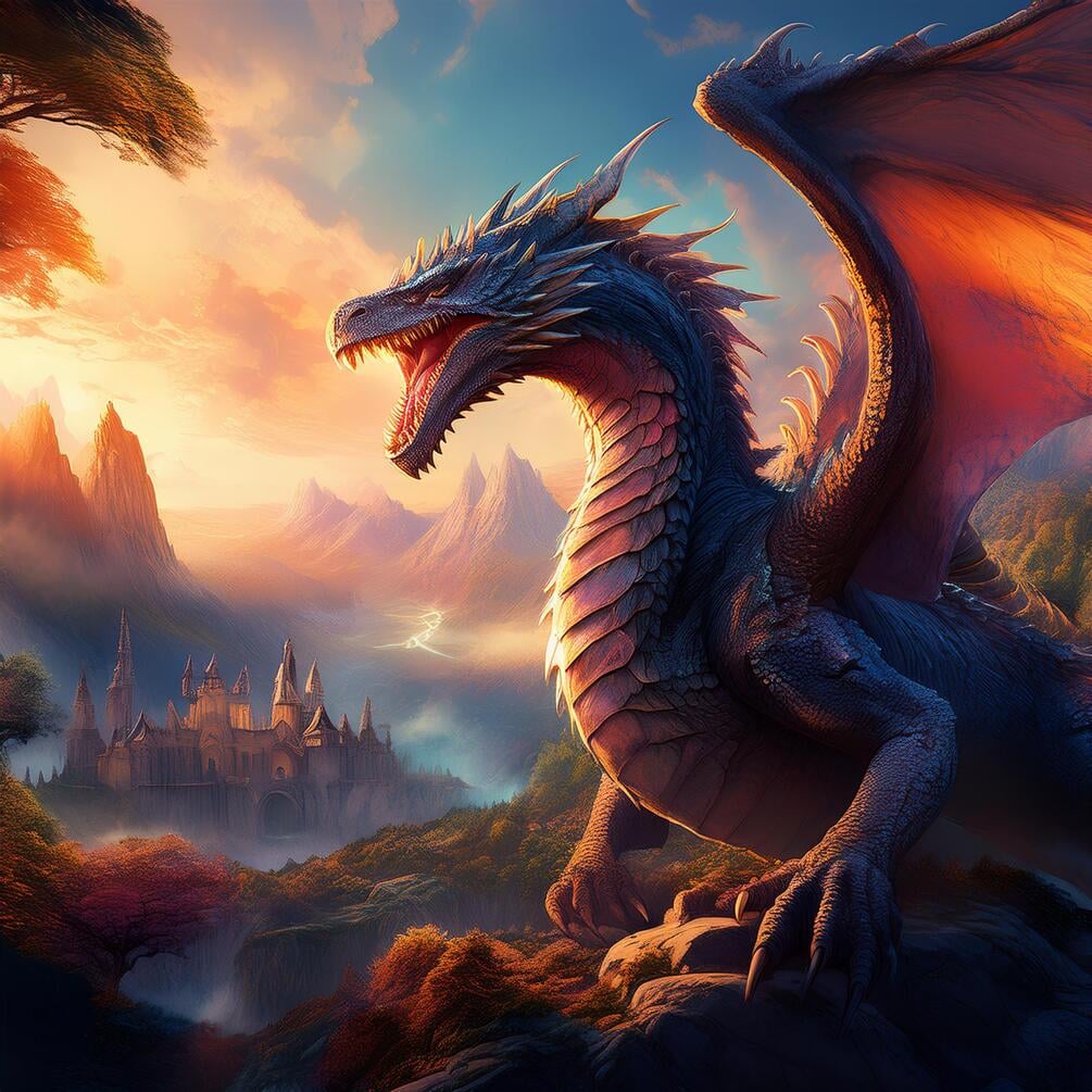 Majestic Dragons and Enchanted Realms: A Fantasy World of Wonder