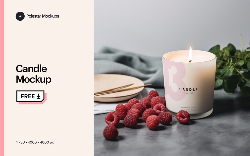 Candle PSD Mockup M03