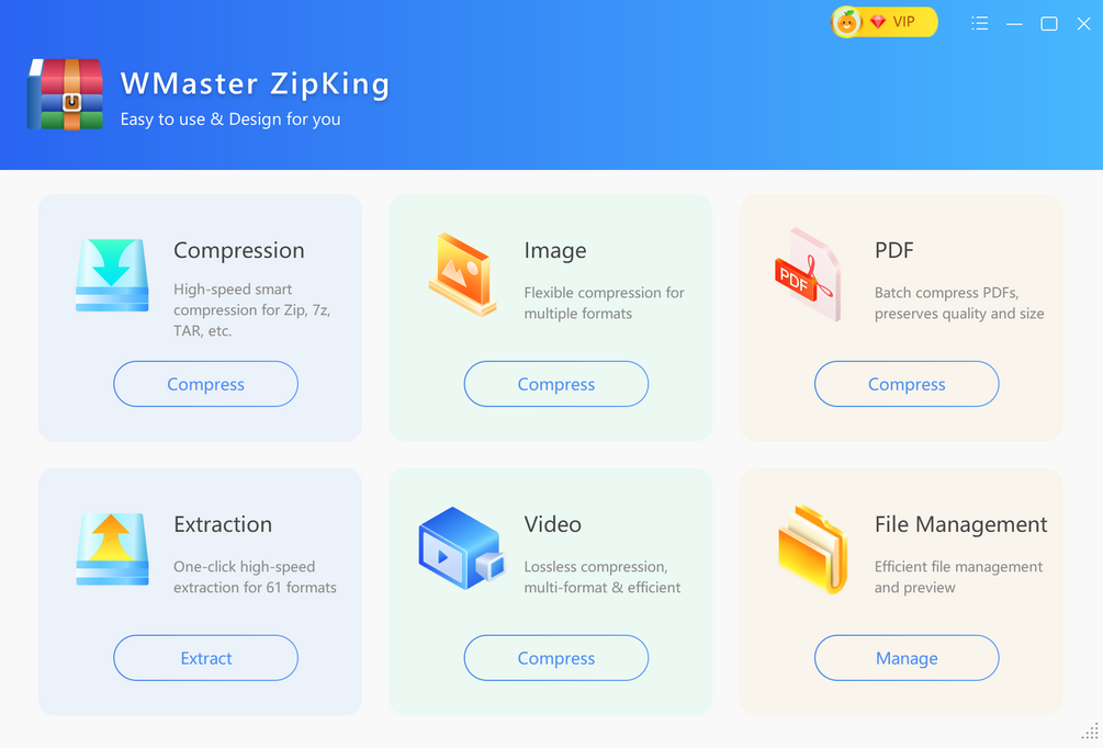 WMaster ZipKing | Free Zip Software to Zip and Unzip Files