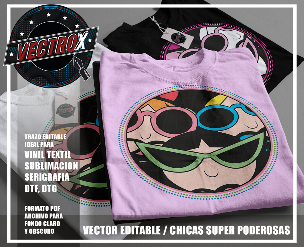 Vector Editable - Chicas Super Poderosas