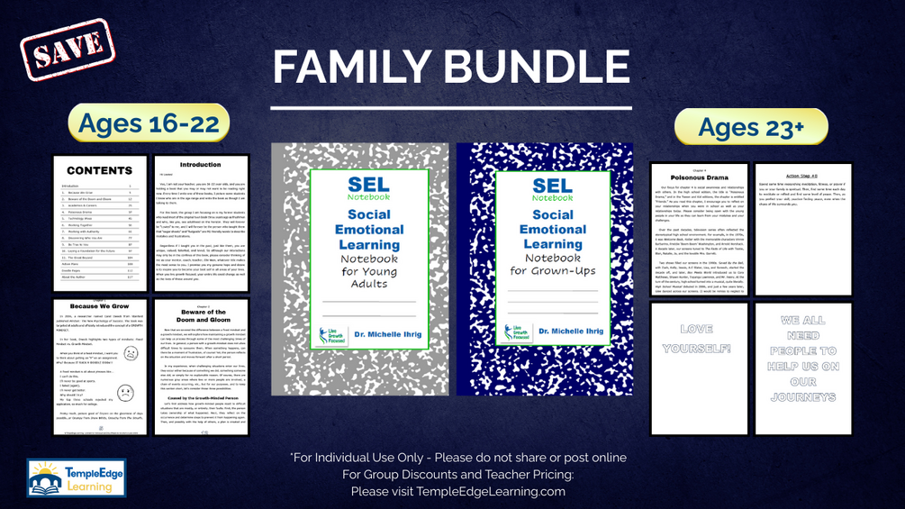 Social Emotional Learning Notebook - Young Adults Bundle