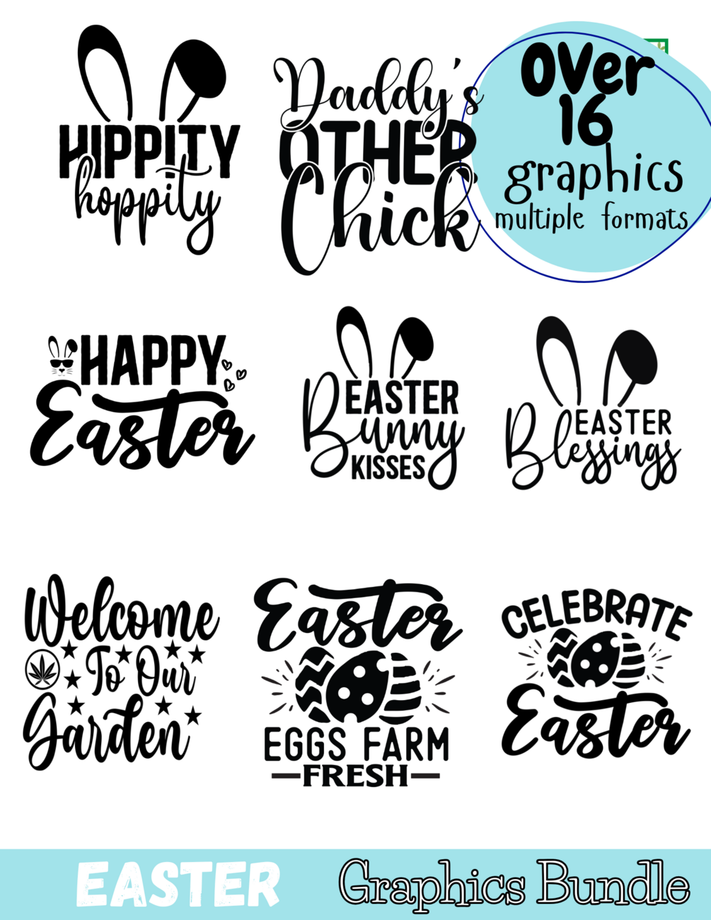🌸🐰 Easter Graphics Bundle – 15 Charming Spring Designs! 🐣🎨
