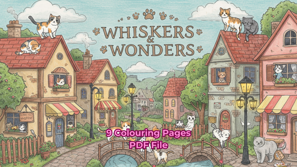 Whiskers & Wonders Colouring Book by Zarayd Art