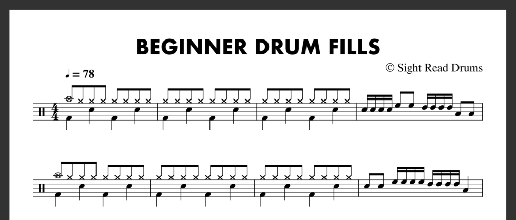 Beginner Drum Fills