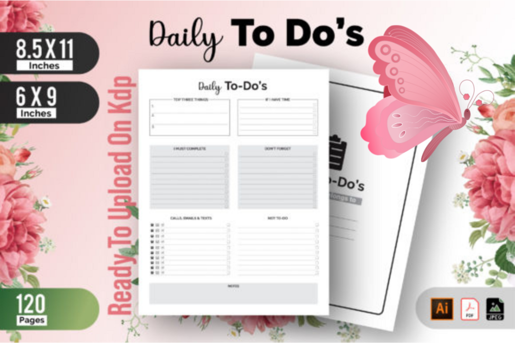 Kdp Interior Daily to Do List Planner