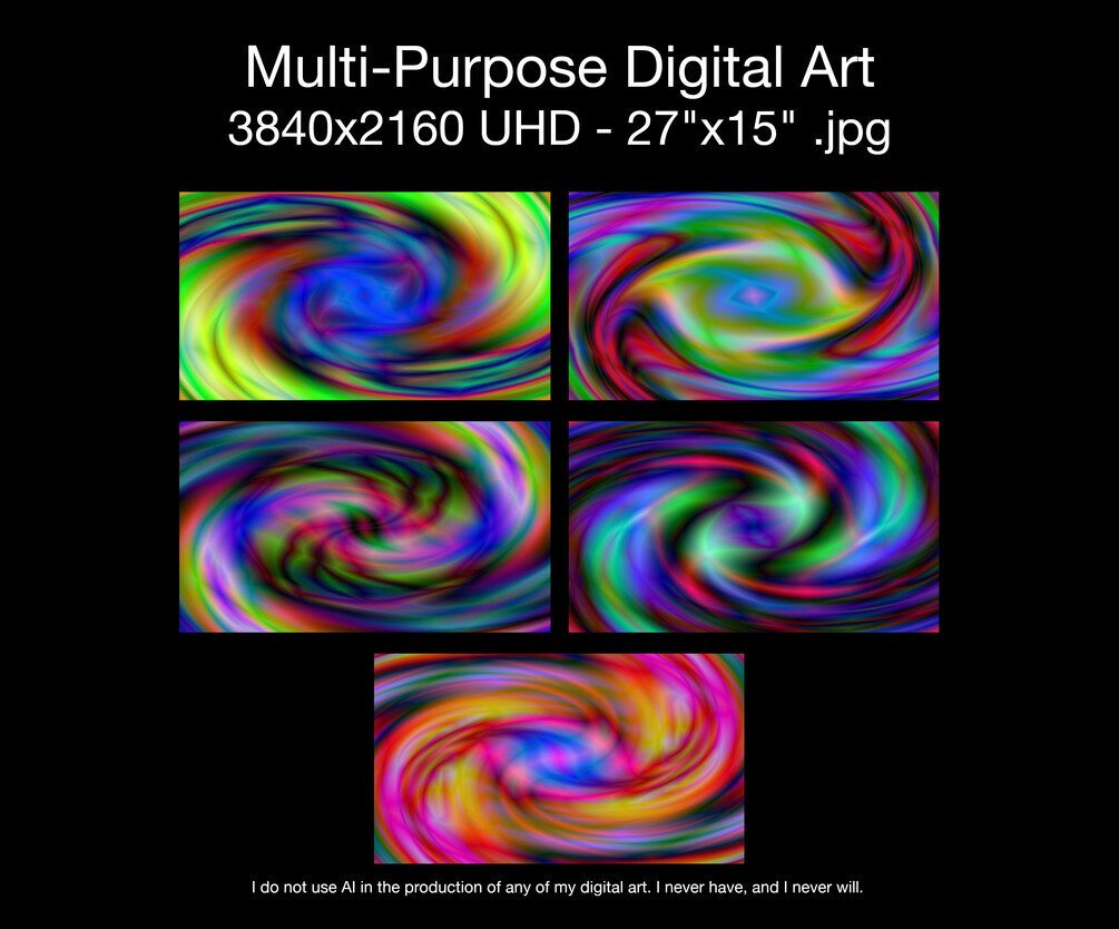 5 Pack Multi Purpose 4K Digital Art #37 - Psychedelic printable art for ...
