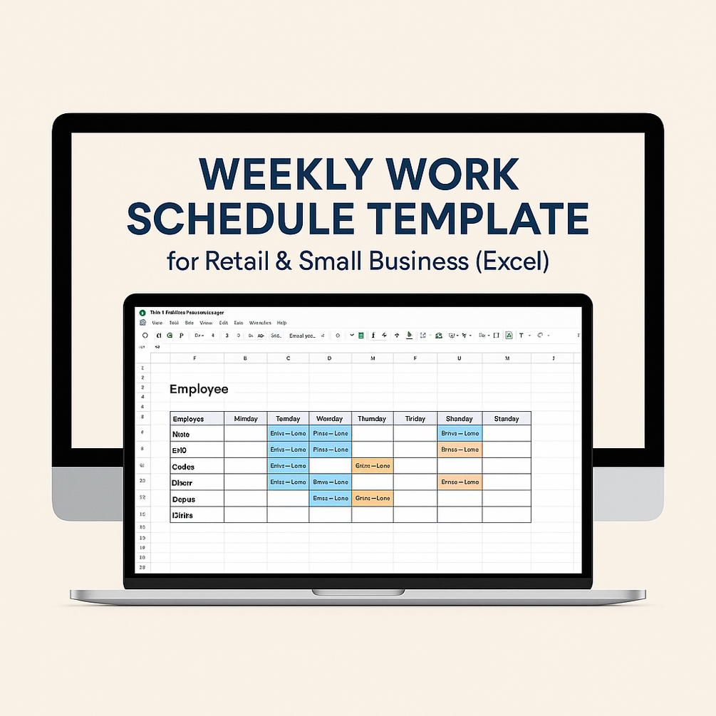 Weekly Staff Schedule Template for Retail Stores