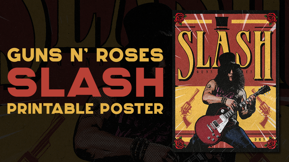 Guns N' Roses Slash Printable Poster