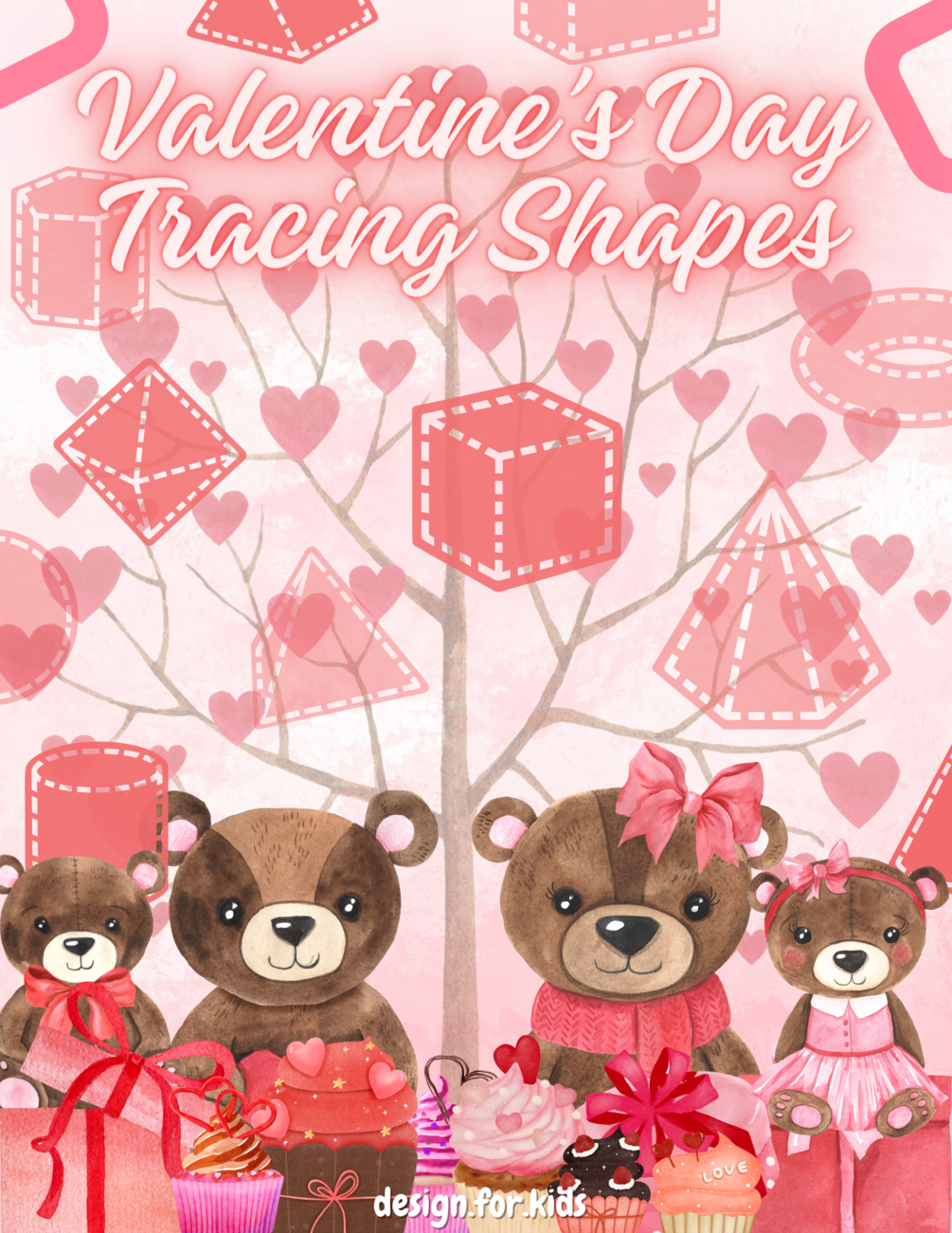 25 Valentine's Day Tracing Shapes for Kids