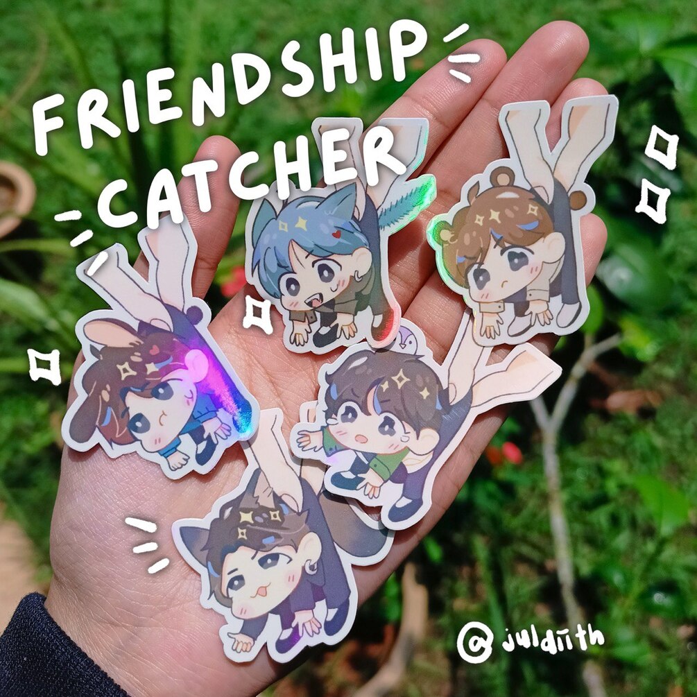 Friendship catcher sticker