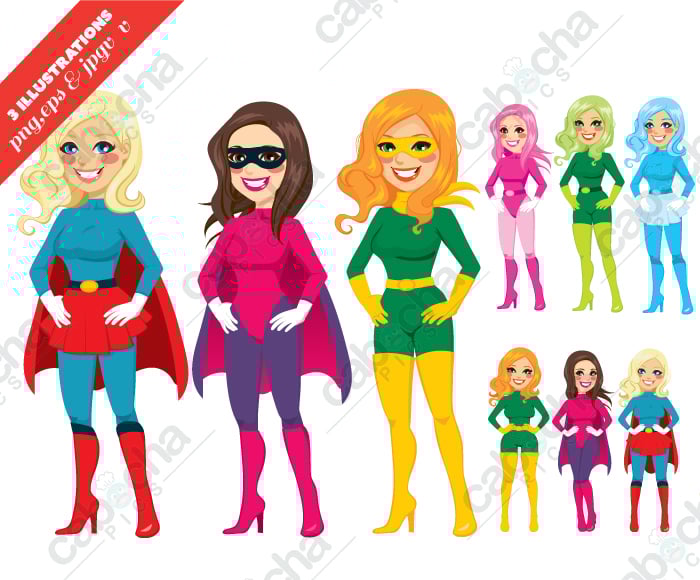 3 Super Heroines Women